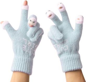 Generico Gants dhiver pour femme - &Eacute;cran tactile en cachemire synth&eacute;tique | Gants tricot&eacute;s et chauds : protection &eacute;l&eacute;gante pour les mains par temps froid pour 