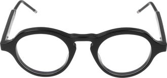Thom Browne unisex, Accessoires, Noir, Taille: 47 MM Acetate Round Eyeglasses