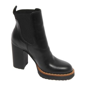 Hogan Italienische Leder Chelsea Boots - - Shoes - Damen - Schwarzk - 35 EU