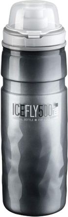 Elite ICE FLY Smoke 500 ml - Isolierte Fahrrad-Trinkflasche f&uuml;r Radsport, Doppelwandig und BPA-frei - Thermoflasche f&uuml;r Rennrad MTB Gravel