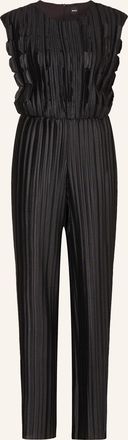 HUGO BOSS Jumpsuit Etracee Mit Plissees schwarz