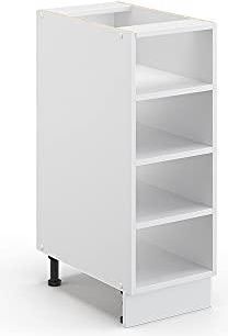 Vicco Meuble de Rangement de Salle de Bain Fame-Line, Blanc/Blanc, 30 x 81.6 cm sans Plan de Travail