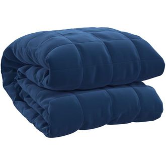 vidaXL Gewichtsdecke Blau 200x220 cm 9 kg Stoff Vidaxl