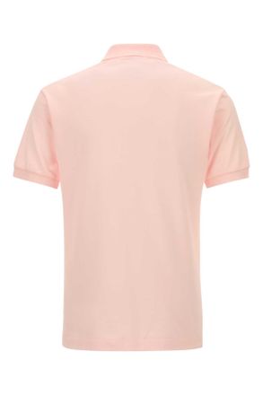 Lacoste Mens Pastel Pink Piquet Polo Shirt T03 Exterior: Cotton T-shirts And Polos