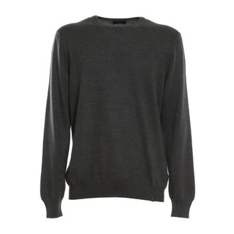 Fay Rundhals-Shirt - - Knitwear - Herren - Grau - 2XL