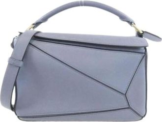 Loewe Pre-owned Cuir sacs-main - Femme - Pre-owned - Bleu - Taille: ONE Size