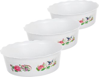 Happyyami Runde Kunststoff Pflanzschale 3 St&uuml;ck f&uuml;r Seerosen und Narzissen Hydrokulturtopf mit Por&ouml;ser Oberfl&auml;che f&uuml;r Innen und Au&szlig;en