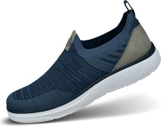 Bugatti Bequeme Schnürschuh Memory Foam Elegante Casual Easy Fit Sneaker aus Austauschbaren Einlegesohlen, Blue Grey, 42 EU