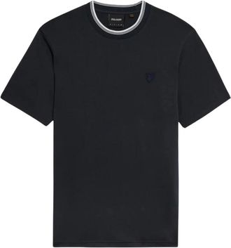 Lyle & Scott Homme, Tops, Bleu, Taille: L Tipped Crew Neck TShirt
