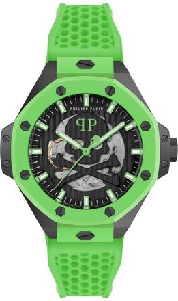 Philipp Plein Skeleton Royal Automatikuhr - - Accessories - Herren - Gr&uuml;n - ONE SIZE