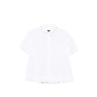 Simone Rocha Pearl-embellished Broderie-anglaise Shirt