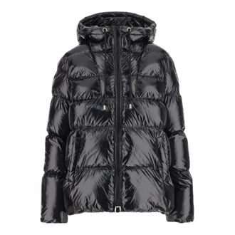 Pinko Pinko, Femme, Vestes, Noir, Taille: 36 FR Veste dHiver Noire en Nylon &agrave; Capuche