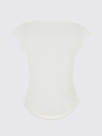 Alaia Top sans manches slim fit en coton m&eacute;lang&eacute; &agrave; ourlet arrondi