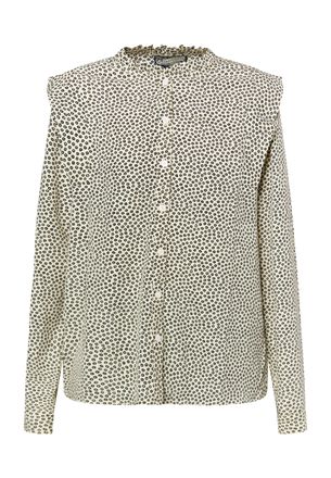 Dreimaster Dreimaster Langarmbluse Damen beige/schwarz