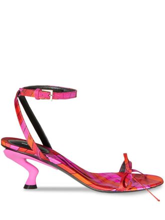 Pucci sandales à imprimé Iris 55 mm - Rouge