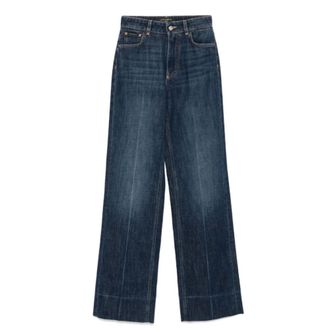 Dolce & Gabbana Femme, Jeans, Bleu, Taille: 34 FR Jean Coupe Droite Bleu Indigo