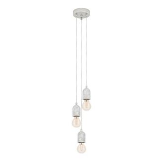 Eglo Suspension Cascade 3 Lumières en Acier Aspect Béton, Gris