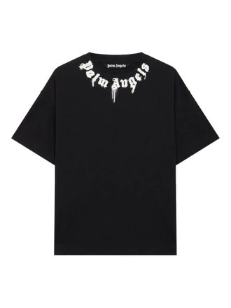 Palm Angels T-Shirt mit Graffiti-Logo - Schwarz