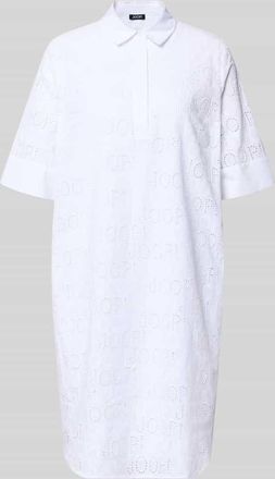 Joop Knielanges Hemdblusenkleid mit Logo-Muster Modell Deria