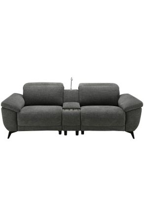 Livetastic Heimkino-Sofa, Grau, Textil, 2-Sitzer, 230x98x103 cm, motorische Relaxfunktion, USB-C-Anschluss, Wohnzimmer, Sofas & Couches, Sofas, Heimkino Sofas
