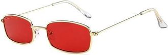 Generic Lunettes De Soleil Dextérieur For Hommes Et Femmes À Petite Monture En Métal(Red)