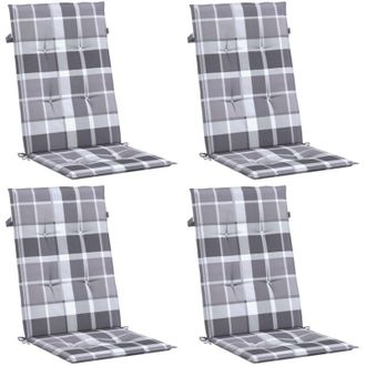 vidaXL Vidaxl - Gartenstuhlauflagen f&uuml;r Hochlehner 4 Stk. 120x50x3cm Stoff