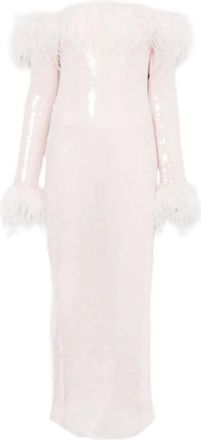 Retrof&ecirc;te Femme, Robes, Rose, Taille: 38 FR Petal Sequin Midi Dress
