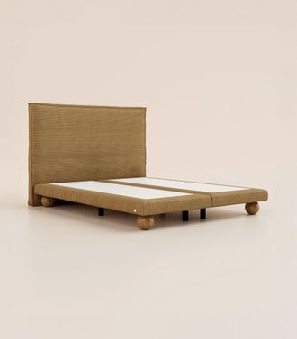 Tediber Lit boxspring Grand Ours 140x200 cm - Marron Havane - Tediber