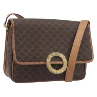 Celine Pre-owned Vintage PVC Shoulder Bag - Femme - Pre-owned - Brun - Taille: ONE Size