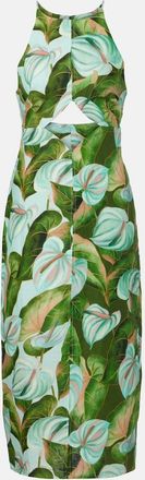 Farm Rio Midikleid aus Leinen