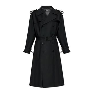Dolce & Gabbana Homme, Manteaux, Noir, Taille: XL Trench-coat &agrave; double boutonnage