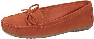 Generic Chaussures &agrave; enfiler d&eacute;contract&eacute;es et confortables pour femme - &Eacute;l&eacute;gantes - Couleur unie - Bout rond - Antid&eacute;rapantes - L&eacute;g&egrave;res - Avec noeud - Pour le