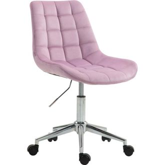 SVITA Svita - Chaise de bureau pour enfants r&eacute;glable en hauteur - Velours violet - Dossier ergonomique - Rotation 360&deg; - Hauteur dassise 42-53 cm