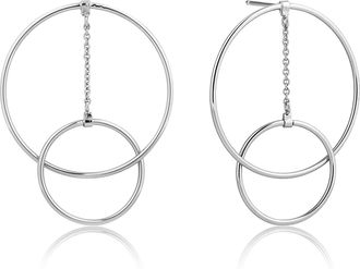 Ania Haie Damen Ohrring MODERN MINIMALISM Front Hoops aus 925 Sterling Silber, Gr&ouml;&szlig;e: 4,6cm, inkl. Geschenkverpackung