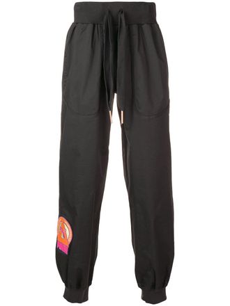 Puma pantalon de jogging &agrave; patch logo - Noir