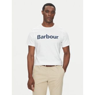 Barbour T-Shirt Logo MTS0531WH51 Wei&szlig; Tailored Fit