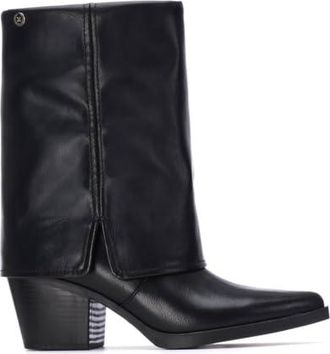 Xti Bottes de cowboy Femme Noir - Chaussures confortables et polyvalentes - Mode décontractée - Modèle 14471601 (Taille37)