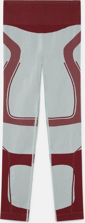 Stella McCartney TrueNature Seamless Leggings, Woman, Vapour Green/Shadow Red, Size: M