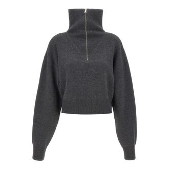 Coperni Pull court &agrave; fermeture &eacute;clair - Femme - Pulls - Gris - Taille: 40 FR