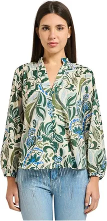 iBlues Femme, Blouses et Chemises, Multicolore, Taille: 38 FR Chemise &agrave; Imprim&eacute; Floral