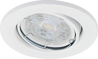Briloner Leuchten - LED Einbauleuchten, 3er Set, Deckenlampen dimmbar, LED-Modul schwenkbar, 3x GU10, je 5,5 Watt, je 460 Lumen, 3.000 Kelvin, IP23, Weiß, 86x7