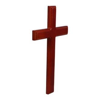 Pretyzoom Holz-Kreuz Wanddeko Rot Leichtes H&auml;ngendes Holzkreuz Ornament f&uuml;r Kirche Zuhause B&uuml;ro Robustes Stilvolles Christliches Deko-h&auml;ngeschild Geeignet f&uuml;r G