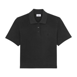 Saint Laurent Klassisches Poloshirt - - Tops - Damen - Schwarzk - S