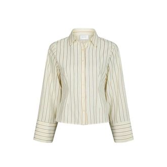 Neo Noir Gestreiftes Hemd mit Breiten Manschetten - - Blouses & Shirts - Damen - Beige - S