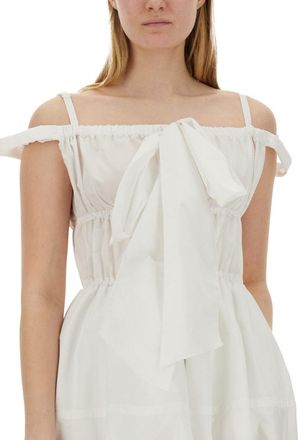 Patou Fluid Polyester Dress - White