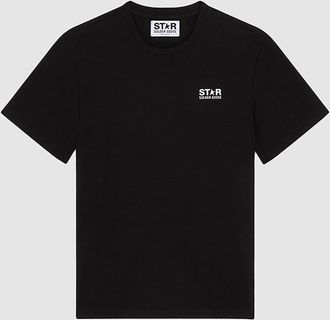 Golden Goose Tee-shirt Homme Big Star Coton Noir Blanc