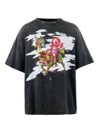 Saint Mxxxxxx t-shirt à imprimé graphique - Noir