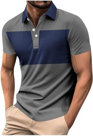 Generic Chemise de golf extensible d&eacute;contract&eacute;e &agrave; manches courtes et col rabattable, l&eacute;g&egrave;re, polyvalente, &eacute;l&eacute;gante, confortable, respirante, pour le travail, 