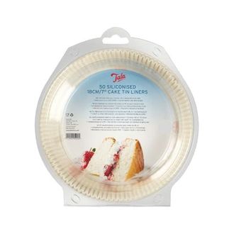 Tala Silikon-Backmatten, Antihaftbeschichtetes Backpapier für schnelles und einfaches Entformen, ideal für Brote und Kuchen, 18 cm Durchmesser