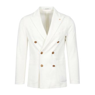 Tagliatore Elegante gestreifte taupefarbene Baumwolljacke - - Jackets - Herren - Beige - XL
